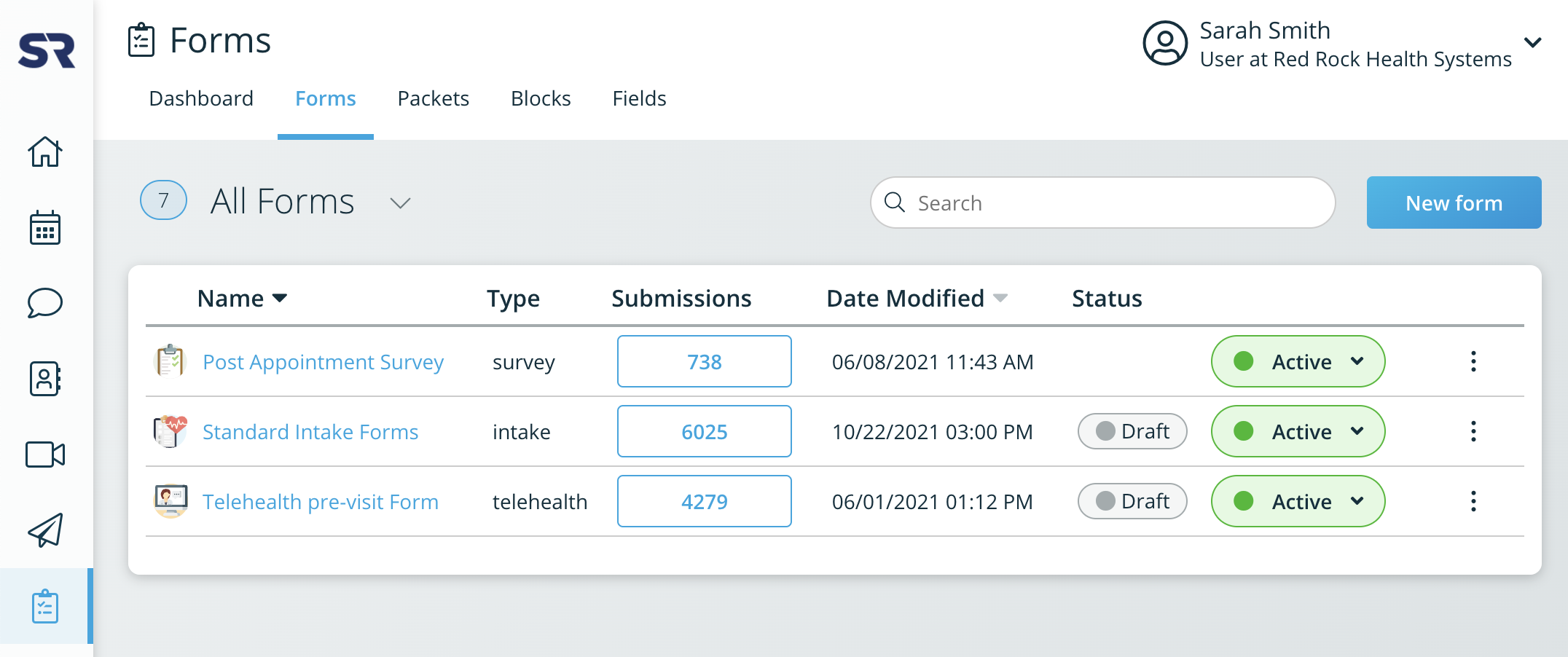 Download completed forms