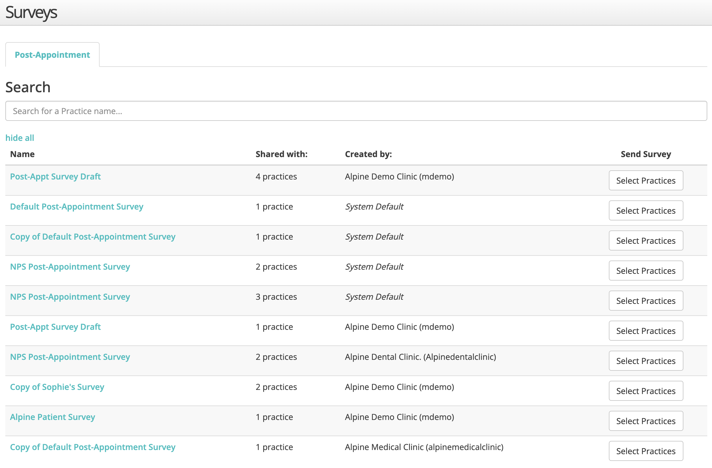 Set up surveys in Location Hub