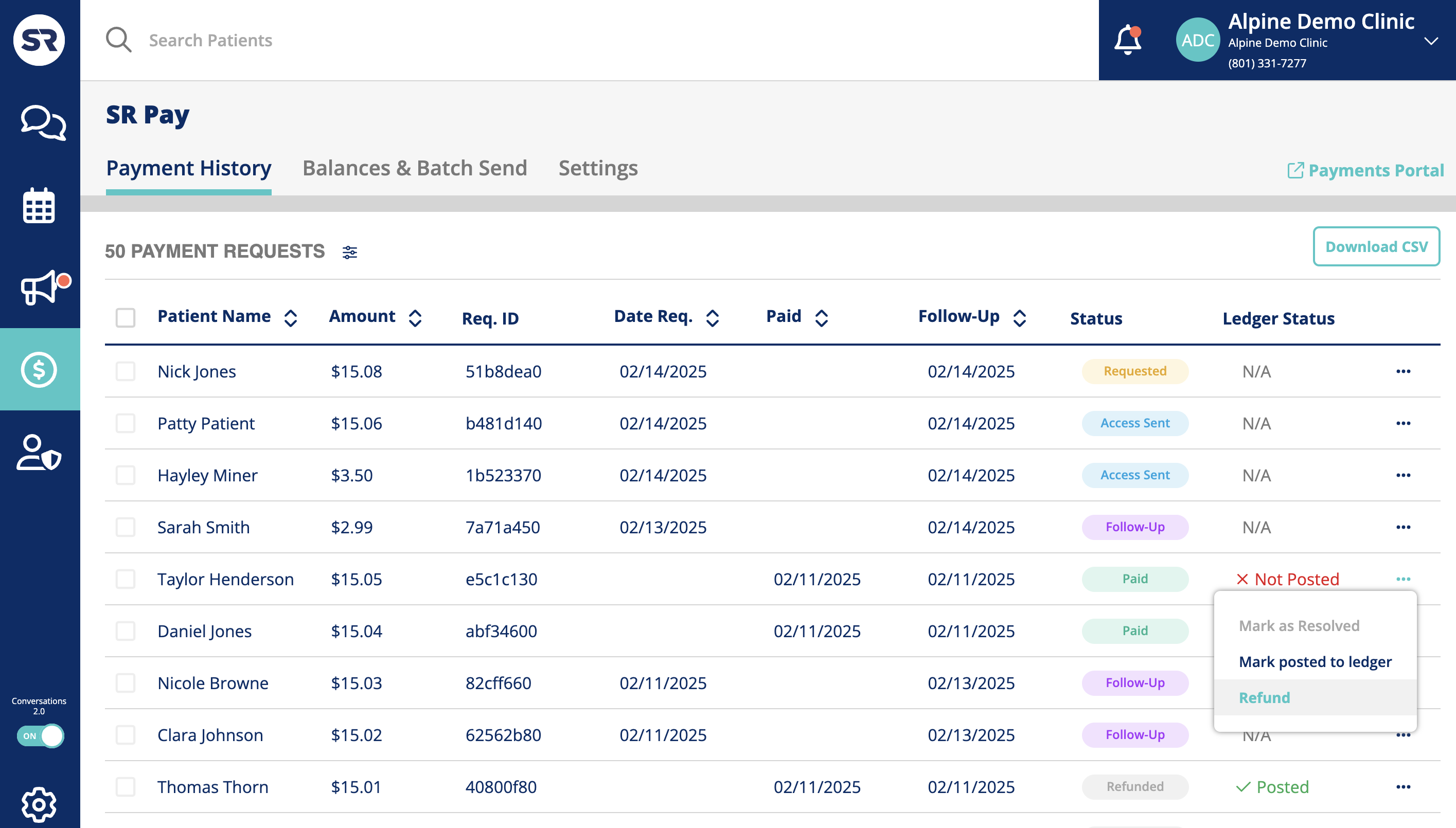 Refund patient payments in SR Pay